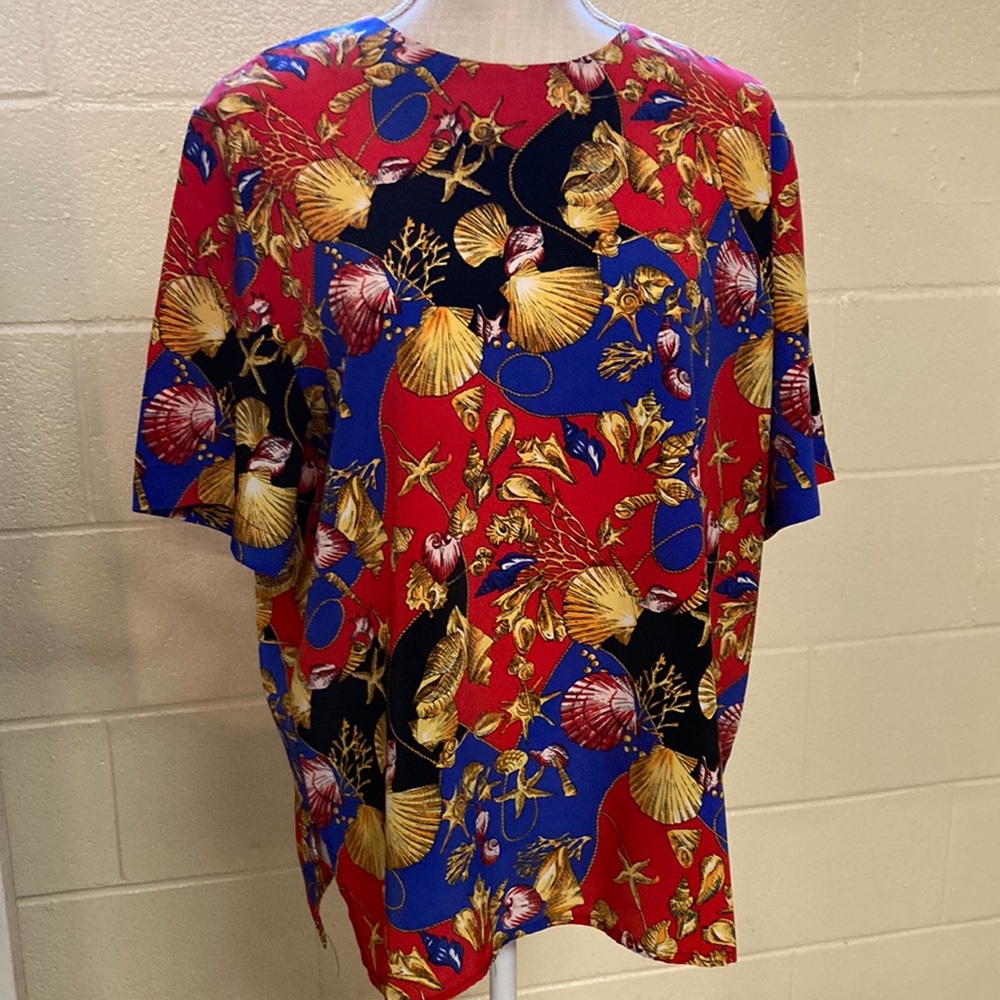 Vintage Erena By Irene Koenig Sea Shell Blouse - Gem